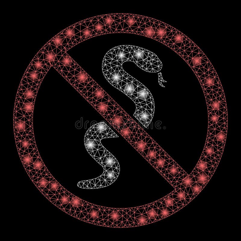 No Snake Polygonal Web Vector Mesh Illustration Stock Illustration ...