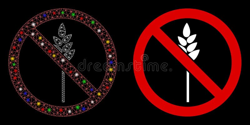 Flare Mesh 2D No Wheat Icon with Flare Spots Stock Vector ... Flare Mesh 2D No Wheat Icon with Flare Spots Stock Vector ...