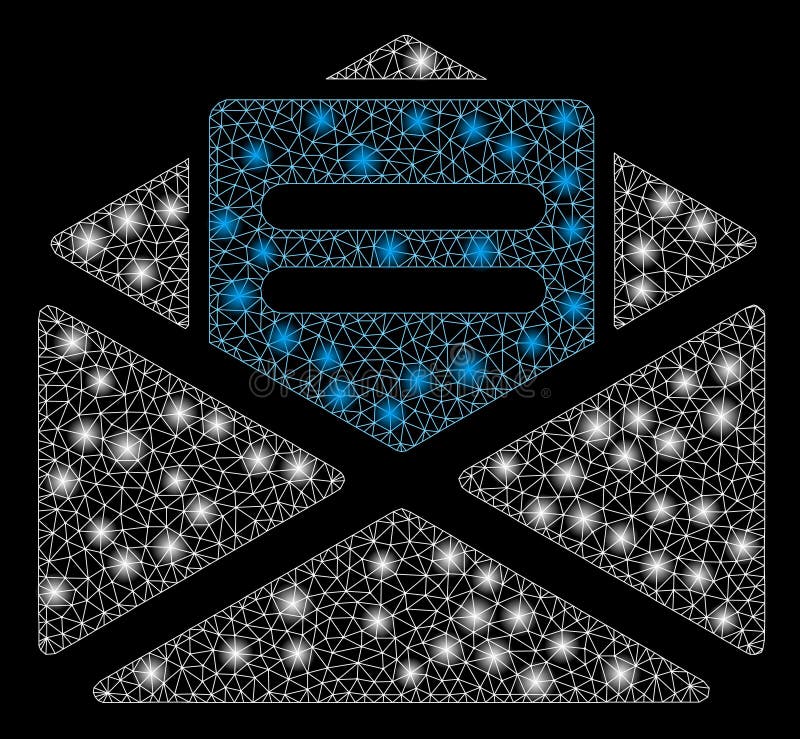 Flare Mesh 2D Open Mail with Light Spots Stock Vector - Illustration of ...