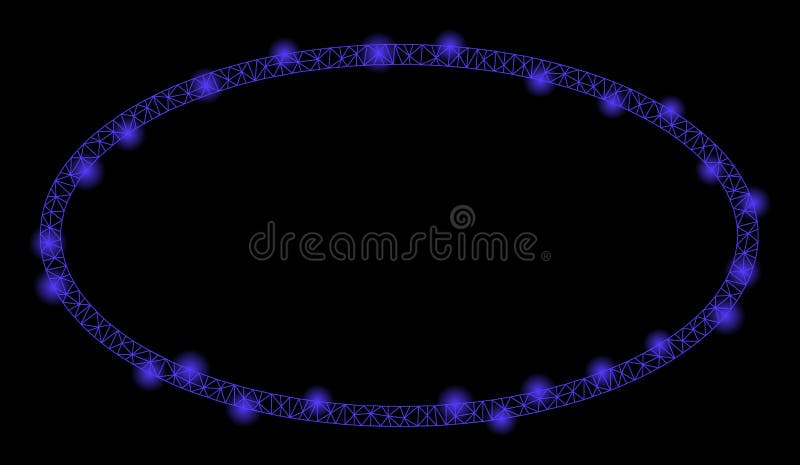 Flare Mesh 2D Oval Frame With Flare Spots Stock Vector - Illustration ...