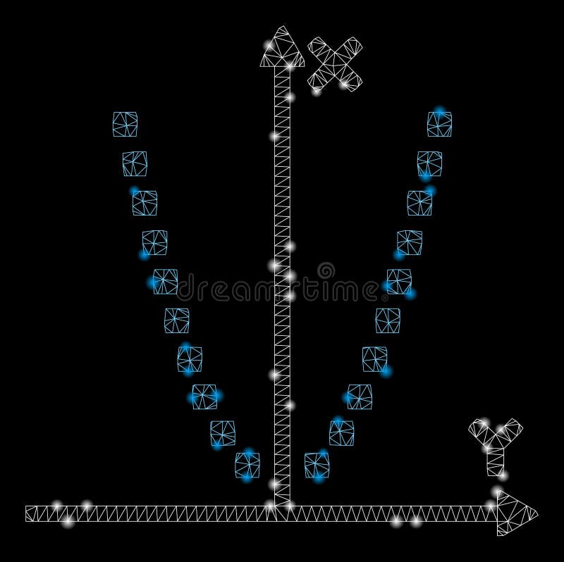 Flare Mesh 2D Parabole Plot with Flare Spots Stock Vector ...