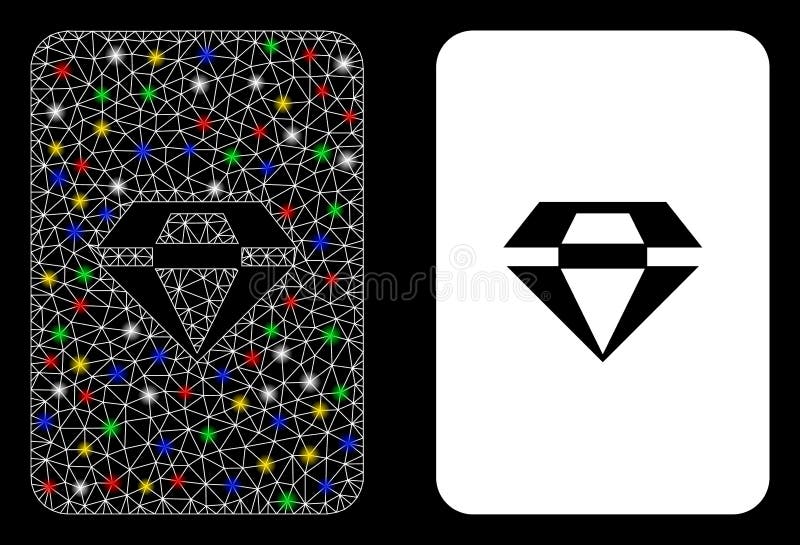 Flare Mesh 2D Ruby Gaming Card Icon with Flare Spots Stock Vector ...