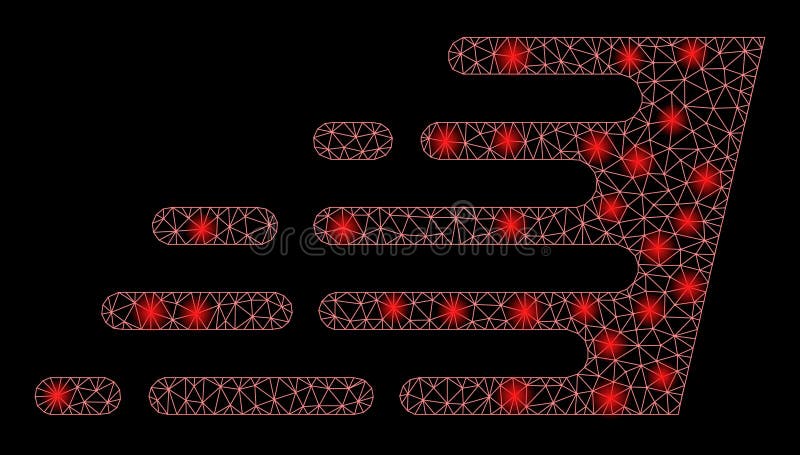 Rush Effect Polygonal Web Vector Mesh Illustration Stock Illustration ...