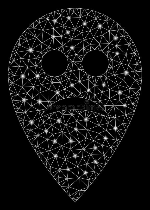 Flare Mesh 2D Sad Map Marker with Flare Spots Stock Vector ...
