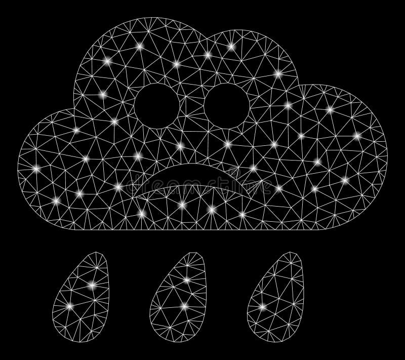 Flare Mesh 2D Sad Rain Cloud with Flare Spots Stock Vector ...