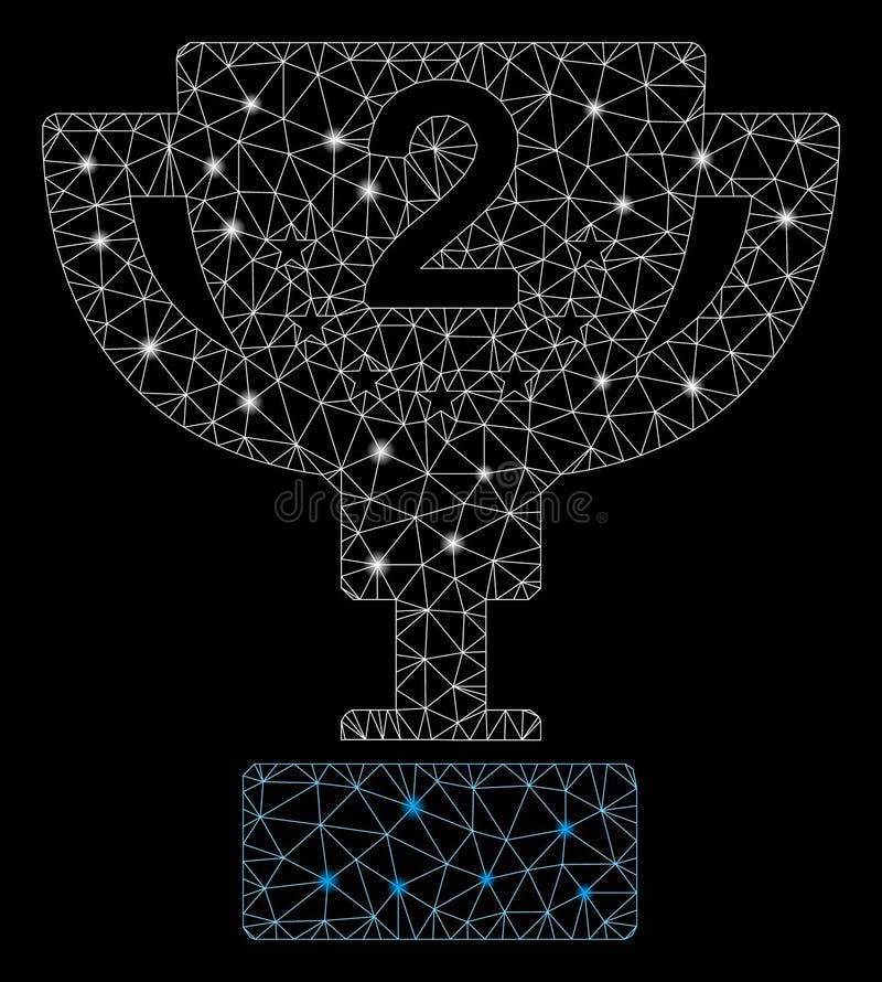 Flare Mesh 2D Second Prize Cup with Flare Spots Stock Vector ...