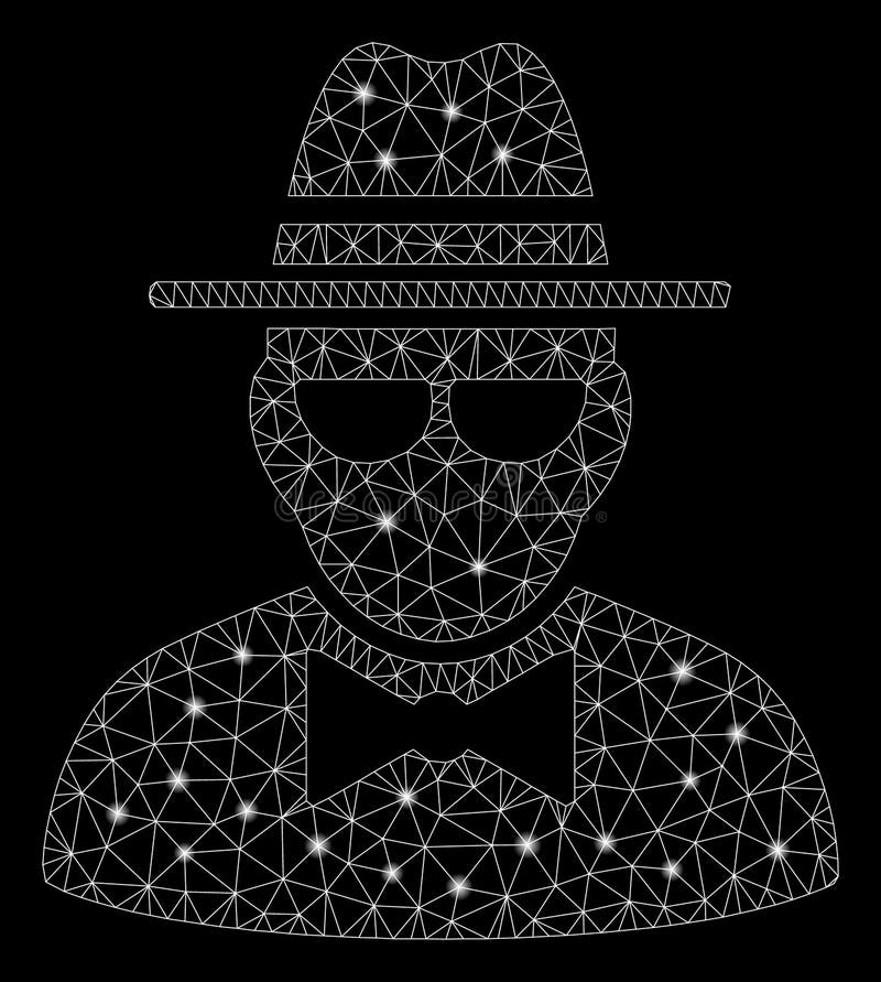 Flare Mesh 2D Secret Agent with Flare Spots Stock Vector - Illustration ...