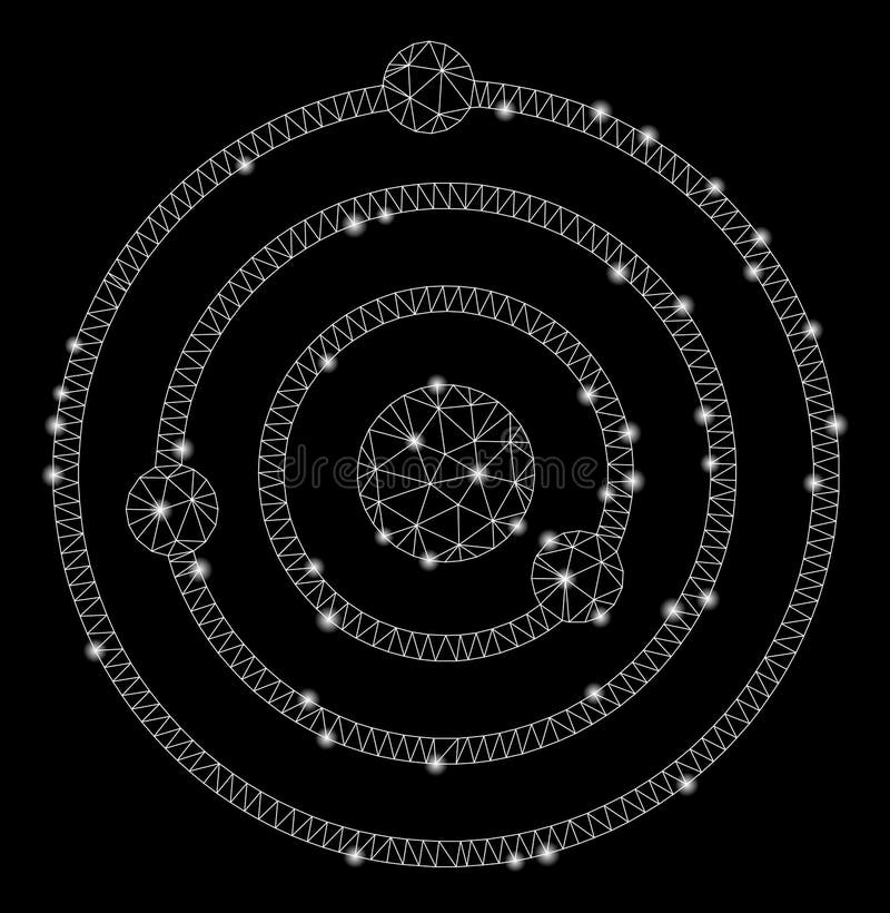 Flare Mesh 2D Solar System with Flare Spots Stock Vector - Illustration ...