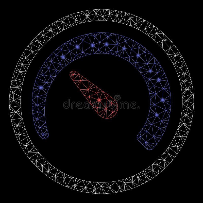 Flare Mesh 2D Speedometer with Flare Spots Stock Vector - Illustration ...