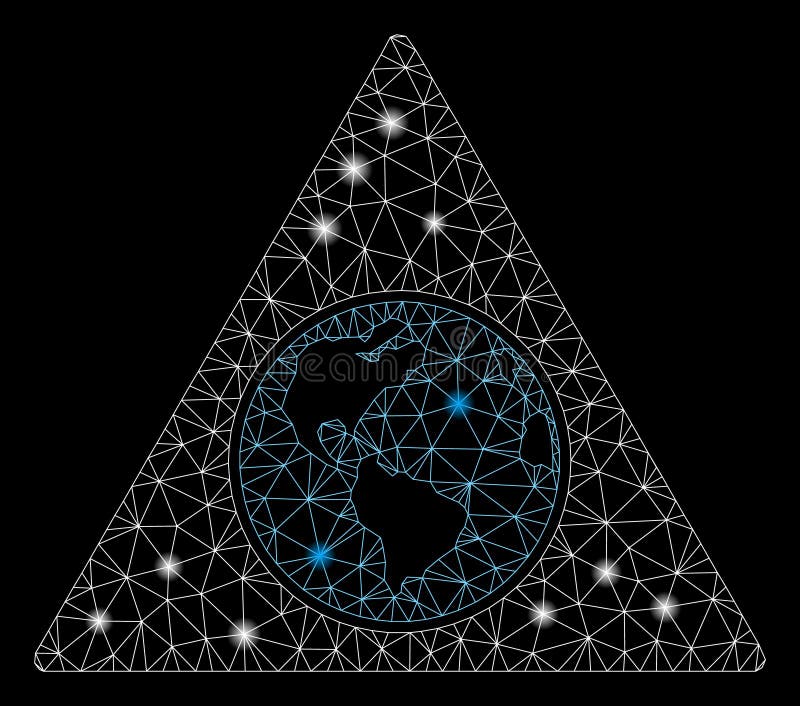 Flare Mesh 2D Terra Triangle with Flare Spots Stock Vector ...