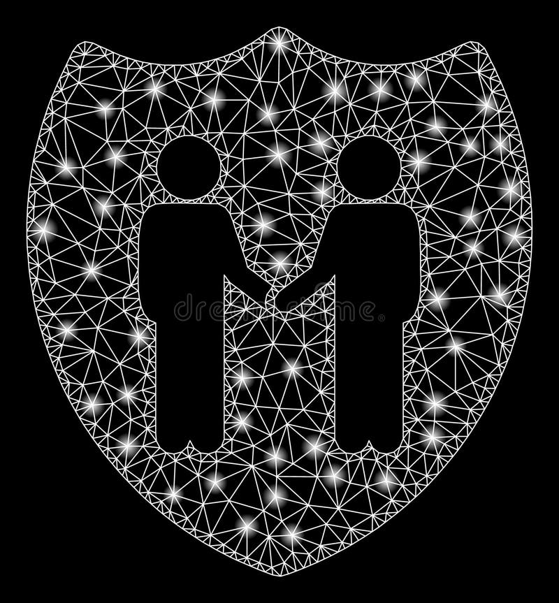 Flare Mesh 2D Trust Shield with Flare Spots Stock Vector - Illustration ...