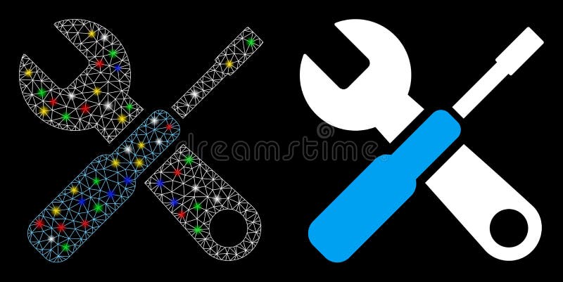 Flare Mesh 2D Tuning Tools Icon with Flare Spots Stock Vector ...