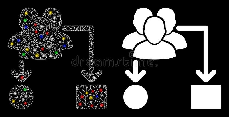 Flare Mesh 2D User Routing Scheme Icon with Flare Spots Stock ...