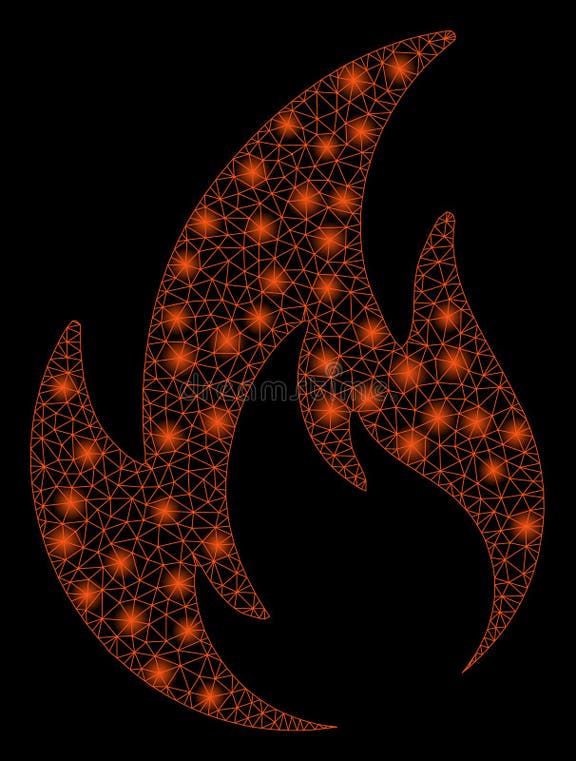 Flare Mesh 2D Flame with Flare Spots Stock Vector - Illustration of ...