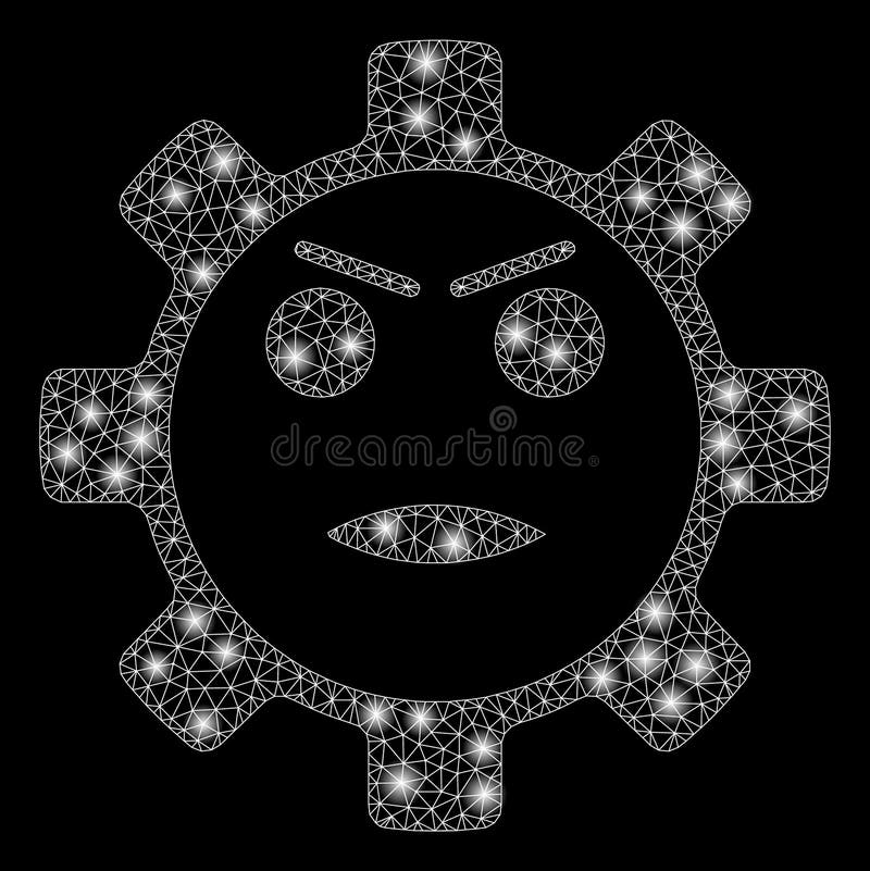 Flare Mesh Carcass Gear Angry Smiley with Flare Spots Stock Vector ... Flare Mesh Carcass Gear Angry Smiley with Flare Spots Stock Vector ...