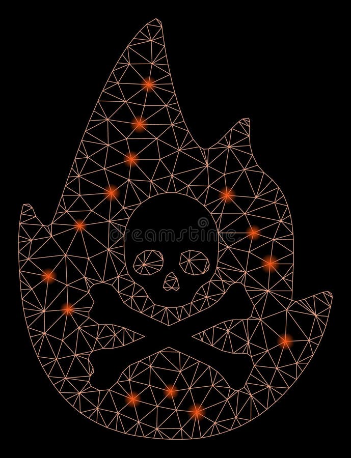 Flare Mesh Network Hellfire with Flare Spots Stock Vector ...