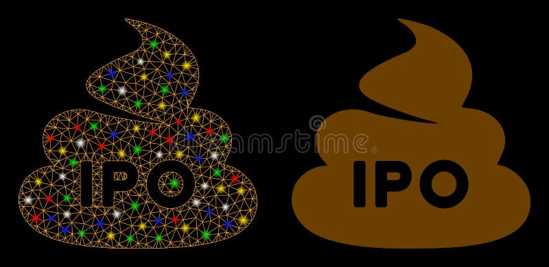 Flare Mesh Carcass IPO Shit Icon with Flare Spots Stock Illustration ...