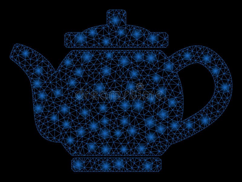 Flare Mesh Network Kettle with Flare Spots Stock Vector - Illustration ...