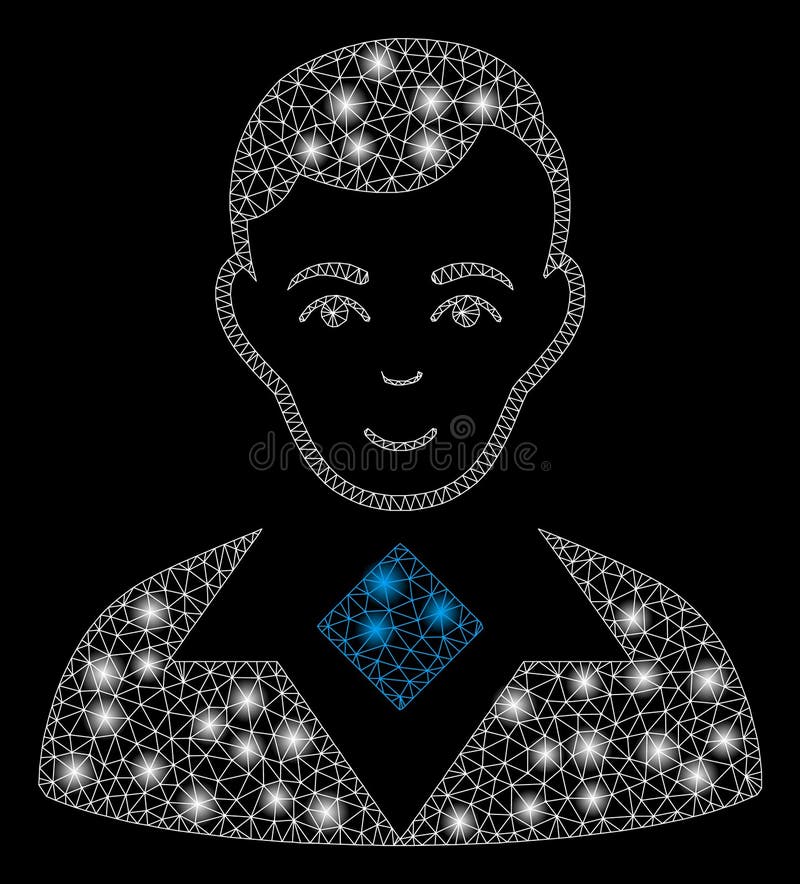 Flare Mesh 2D Man with Flare Spots Stock Vector - Illustration of ...