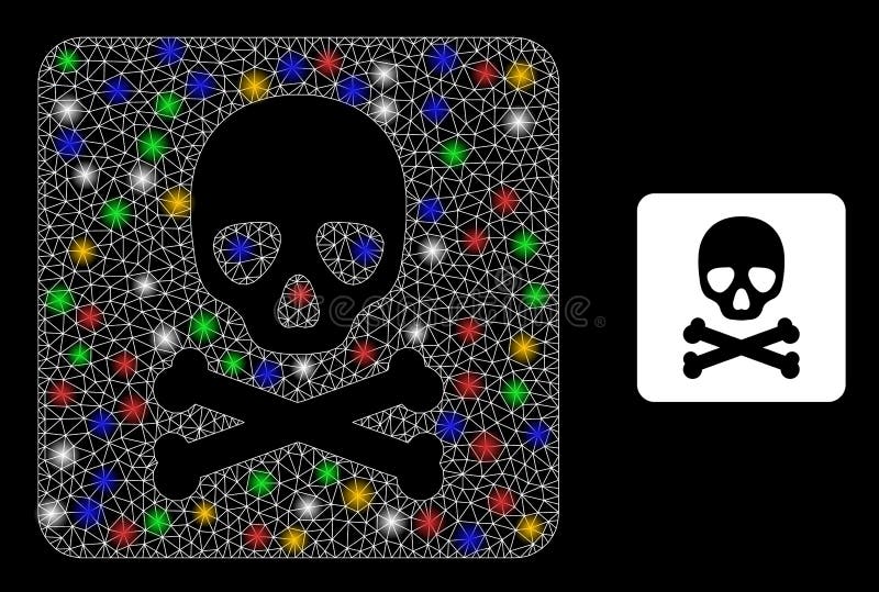 Net Death Box Glare Icon with Colored Lightspots Stock Vector ...