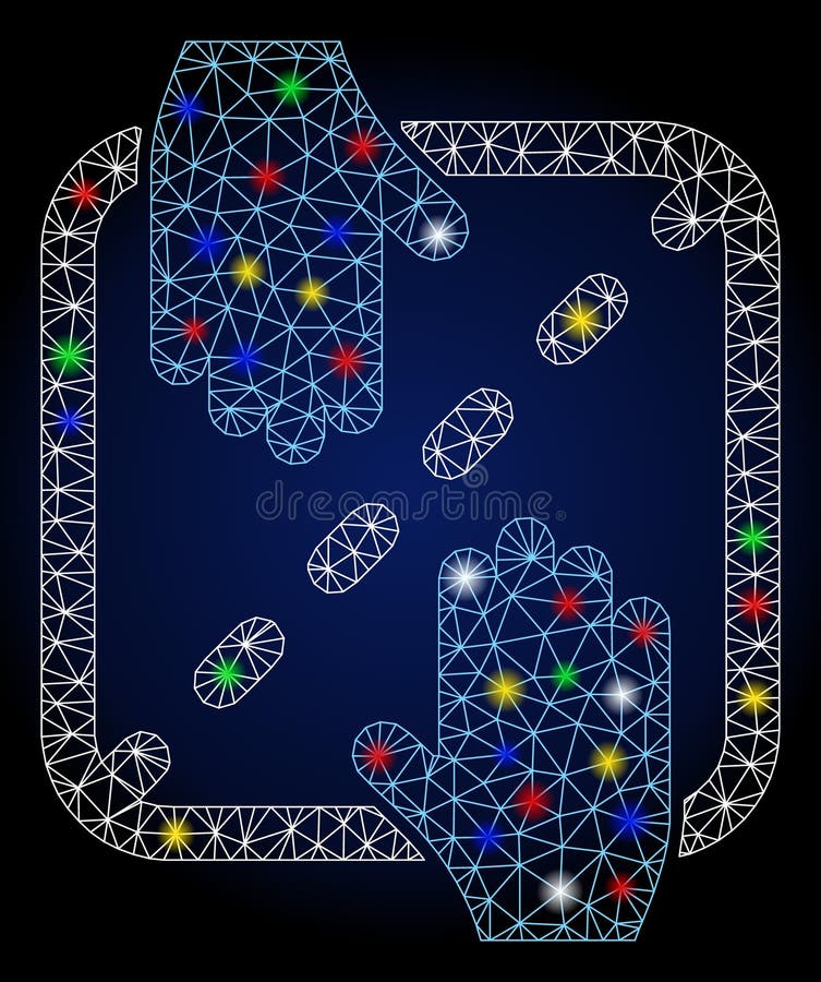 Flare Mesh Network Authorized Shares with Flash Spots Stock Vector ...