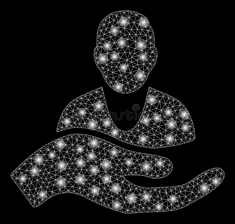 Flare Mesh Network Client Care Hand with Flare Spots Stock Vector ... Flare Mesh Network Client Care Hand with Flare Spots Stock Vector ...