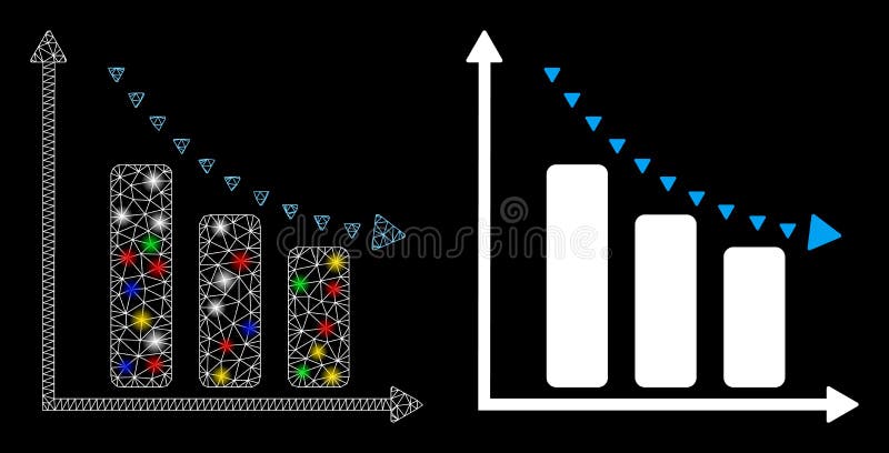 Flare Mesh Network Dotted Negative Trend Icon with Flash Spots Stock ... Flare Mesh Network Dotted Negative Trend Icon with Flash Spots Stock ...