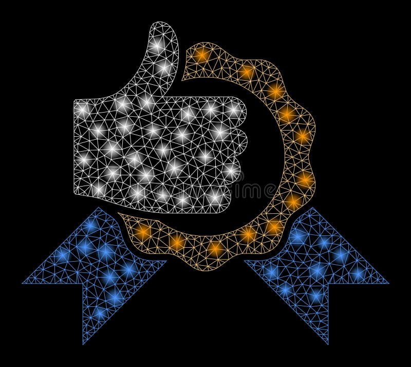 Flare Mesh Network Excellent with Flare Spots Stock Illustration ...