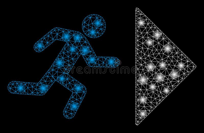 Flare Mesh Network Exit Direction with Flare Spots Stock Vector ...