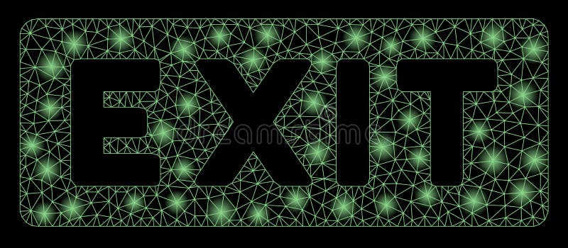 Flare Mesh Network Exit Label with Flare Spots Stock Vector ...