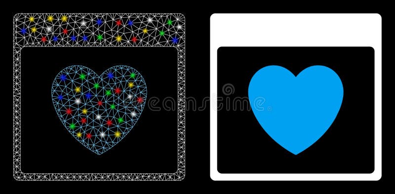 Flare Mesh Network Favourite Heart Calendar Page Icon with Flare Spots ... Flare Mesh Network Favourite Heart Calendar Page Icon with Flare Spots ...
