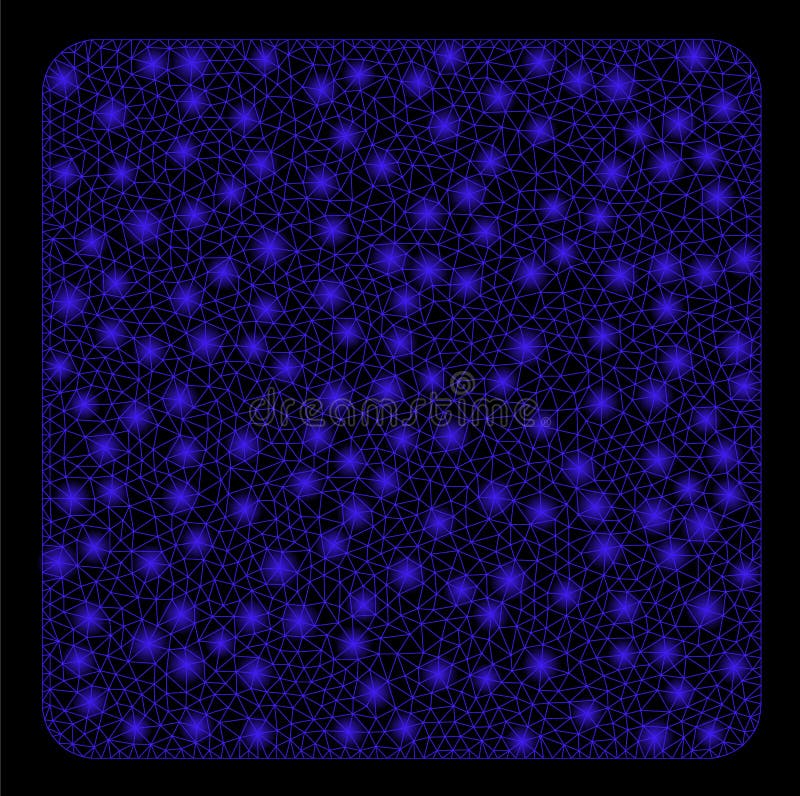 Flare Mesh Network Filled Square with Flare Spots Stock Vector ...