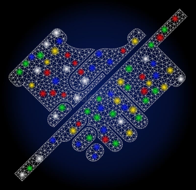 Flare Mesh Network Forbidden Handshake with Color Flare Spots Stock ...