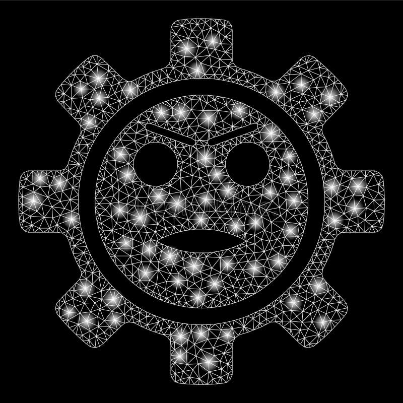 Flare Mesh Network Gear Angry Smiley with Flare Spots Stock Vector ... Flare Mesh Network Gear Angry Smiley with Flare Spots Stock Vector ...