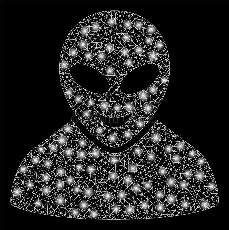 Flare Mesh Network Glad Alien Person with Flare Spots Stock Vector ... Flare Mesh Network Glad Alien Person with Flare Spots Stock Vector ...
