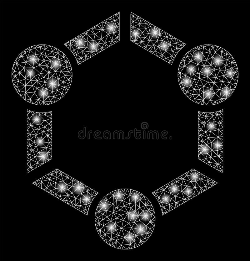 Flare Mesh Network Human Union with Flare Spots Stock Vector ...