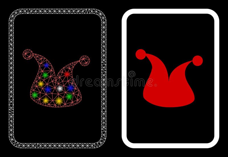 Flare Mesh Network Joker Gambling Card Icon with Flare Spots Stock ... Flare Mesh Network Joker Gambling Card Icon with Flare Spots Stock ...