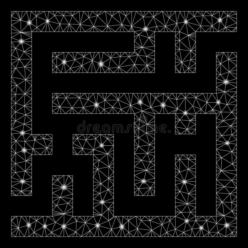 Flare Mesh Network Labyrinth with Flare Spots Stock Vector ...