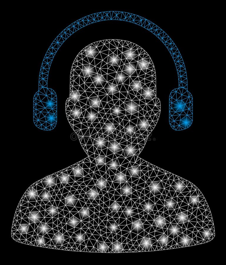 Flare Mesh Network Listen Operator with Flare Spots Stock Vector ... Flare Mesh Network Listen Operator with Flare Spots Stock Vector ...