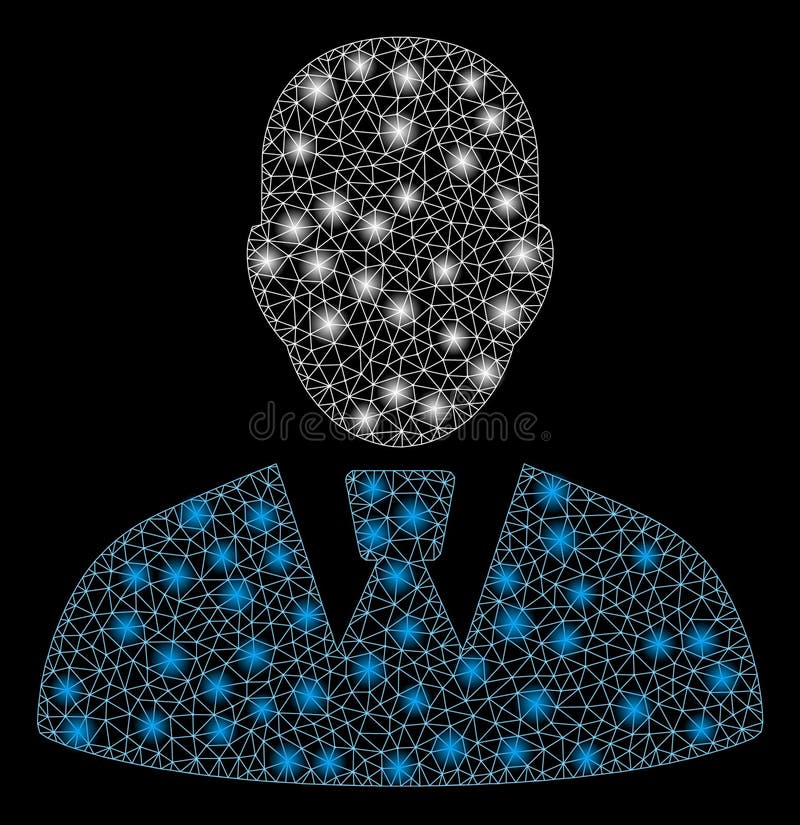 Flare Mesh Network Manager with Flare Spots Stock Vector - Illustration ...