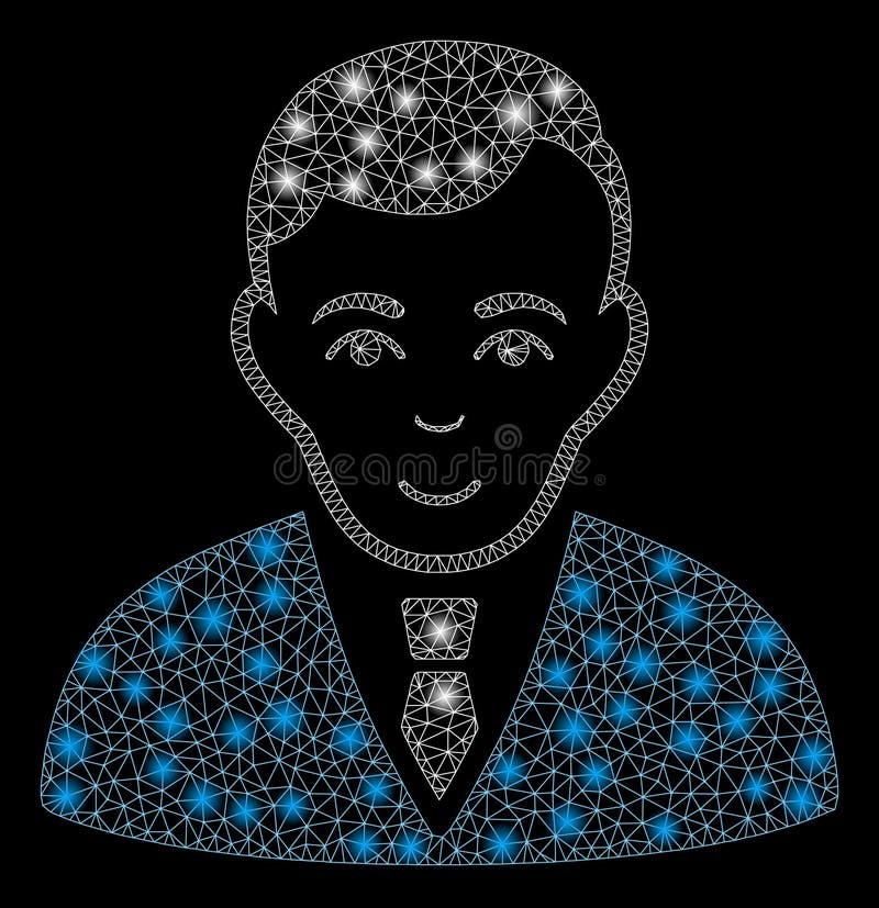 Flare Mesh Network Manager with Flare Spots Stock Vector - Illustration ...