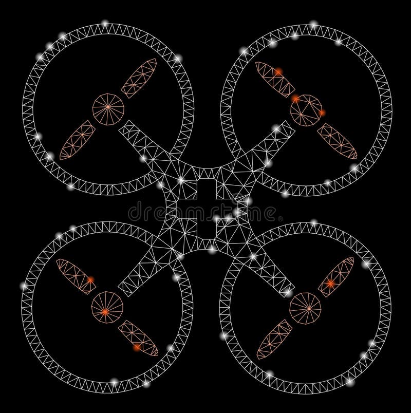 Flare Mesh Network Medical Drone with Flare Spots Stock Vector ... Flare Mesh Network Medical Drone with Flare Spots Stock Vector ...