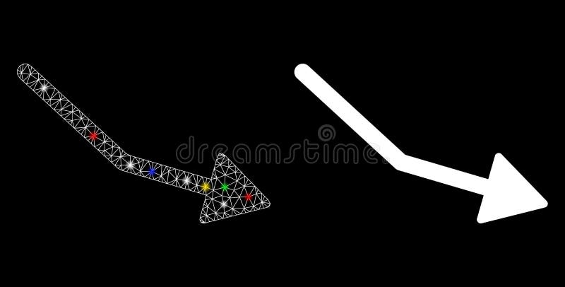 Flare Mesh Network Negative Trend Arrow Icon with Flare Spots Stock ... Flare Mesh Network Negative Trend Arrow Icon with Flare Spots Stock ...