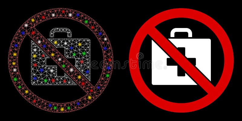 Flare Mesh Network No First-Aid Icon with Flare Spots Stock Vector ...