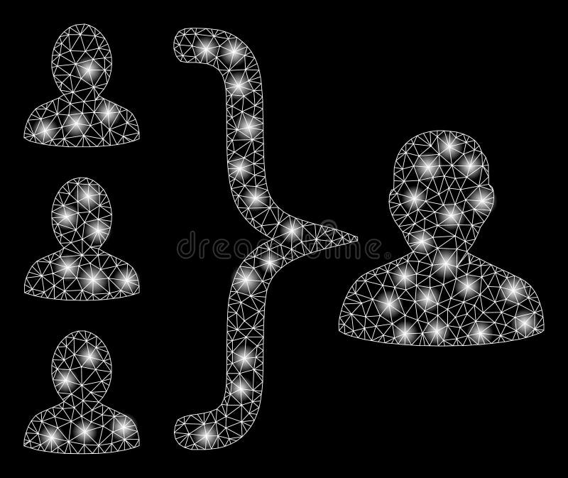 Flare Mesh Network Organization Structure with Flare Spots Stock Vector ...