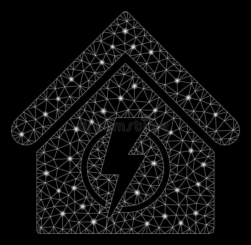 Flare Mesh Network Power Supply Building with Flare Spots Stock Vector ...
