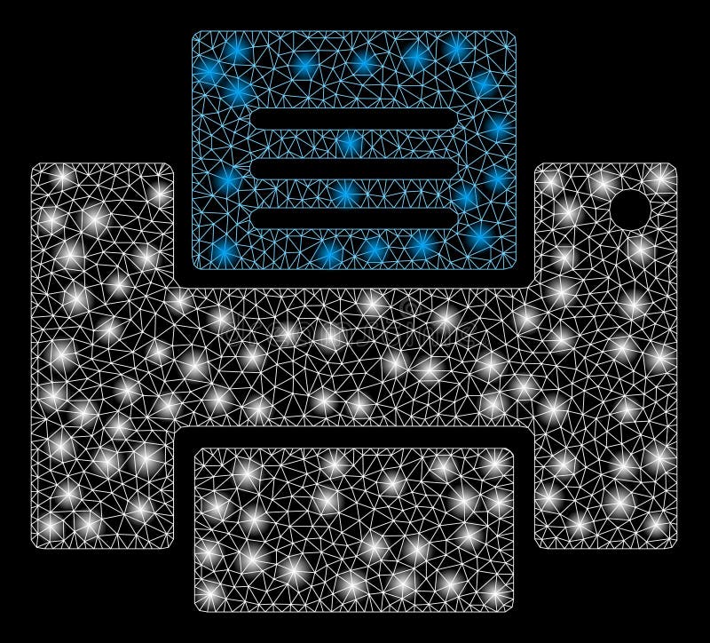 Flare Mesh Network Printer with Flare Spots Stock Vector - Illustration ...
