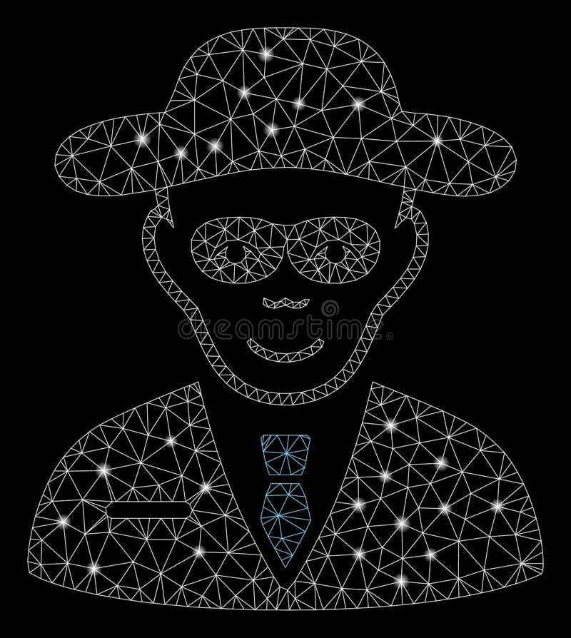 Flare Mesh Network Security Agent with Flare Spots Stock Vector ...
