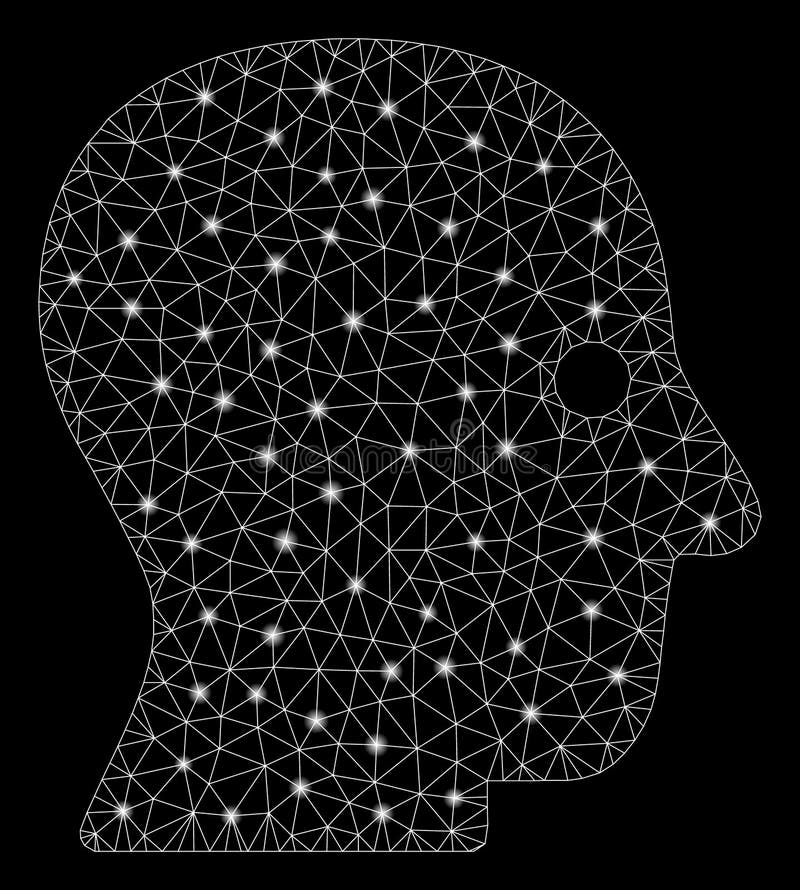 Flare Mesh Network Silent Head with Flare Spots Stock Vector ...