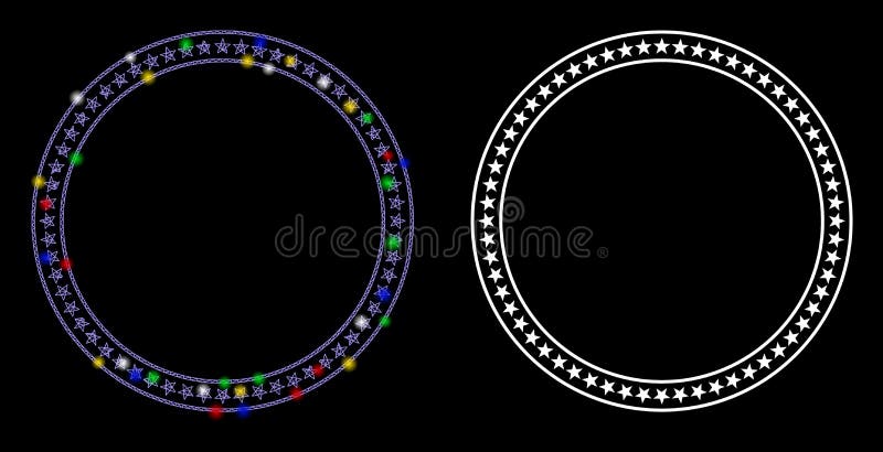 Flare Mesh Network Star Double Circle Frame Icon with Flare Spots Stock ... Flare Mesh Network Star Double Circle Frame Icon with Flare Spots Stock ...